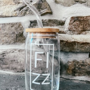 Fizz | Fizz Glass| Bon Babe Glass | Beer Can Glass | Custom Glass - Etsy