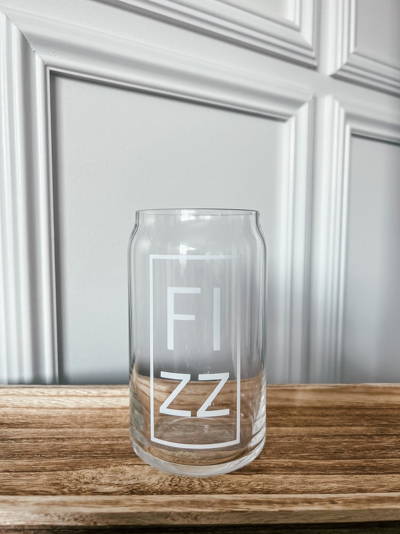 Fizz | Fizz Glass| Bon Babe Glass | Beer Can Glass | Custom Glass - Etsy
