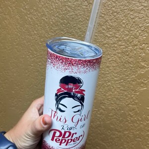 Girl Runs on Dr Pepper 20oz Stainless Steel Tumbler - Etsy