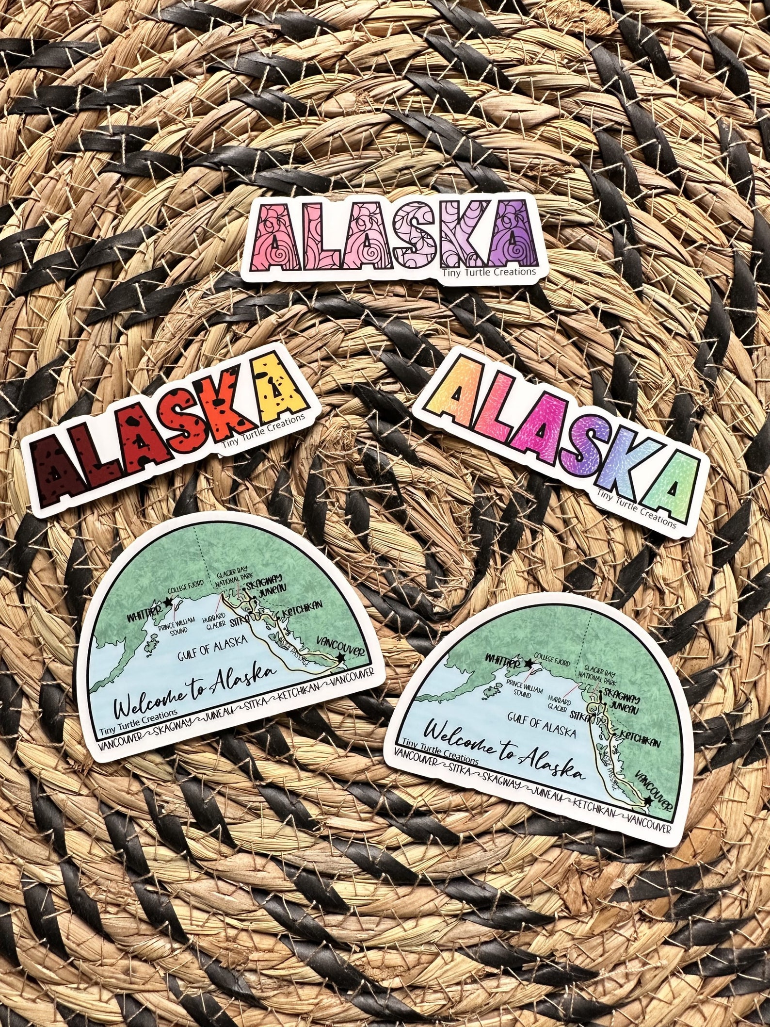 Alaska Sticker - Red Yellow Ombre - Etsy