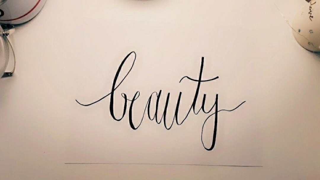 Beauty Handwritten Calligraphy Piece - Etsy