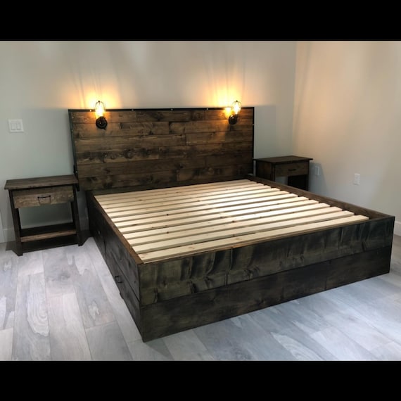 The Northern Two Drawer Storage Bed Frame Accessories Etsy