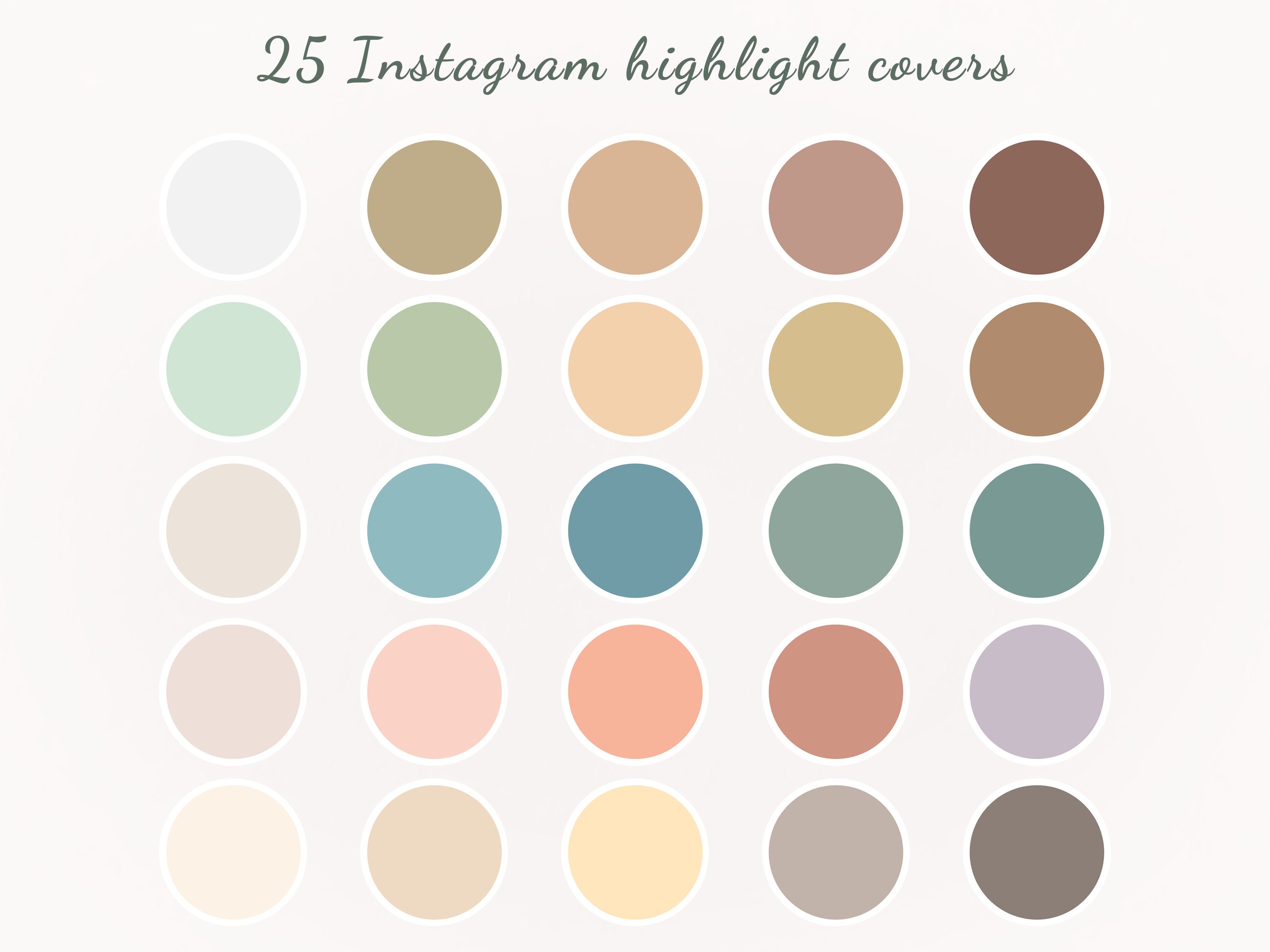 25 Natural Boho Color Instagram Highlight Covers, Instagram Story ...