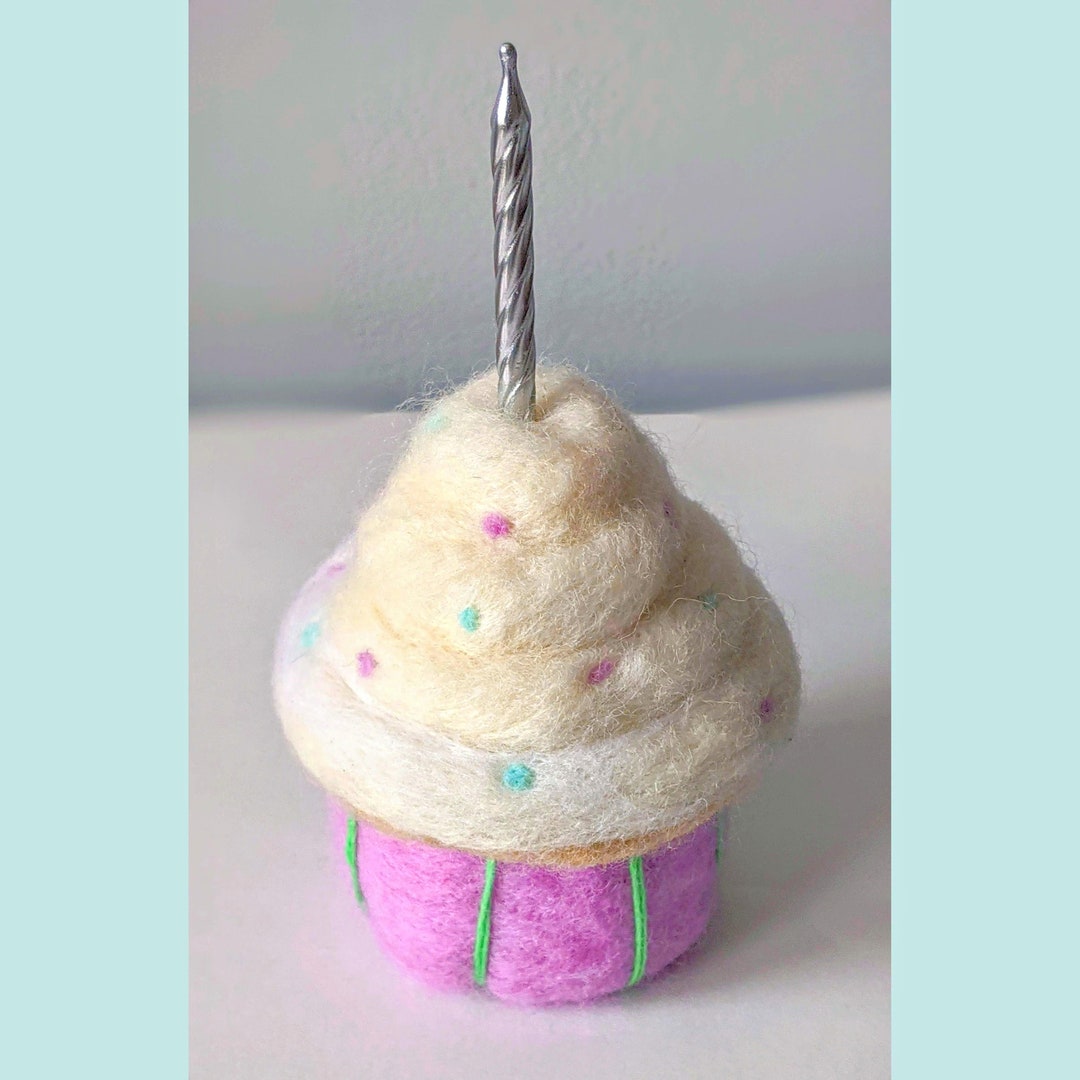 Needle Felted Cupcake - Etsy