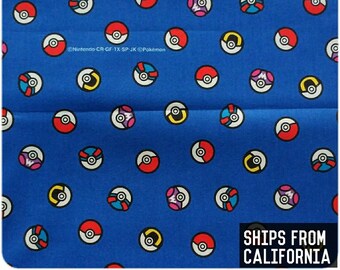 Pokeball Fabric | Etsy