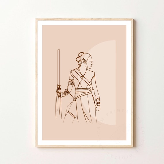 Rey Skywalker Minimalist Star Wars Printable Poster Art | Etsy