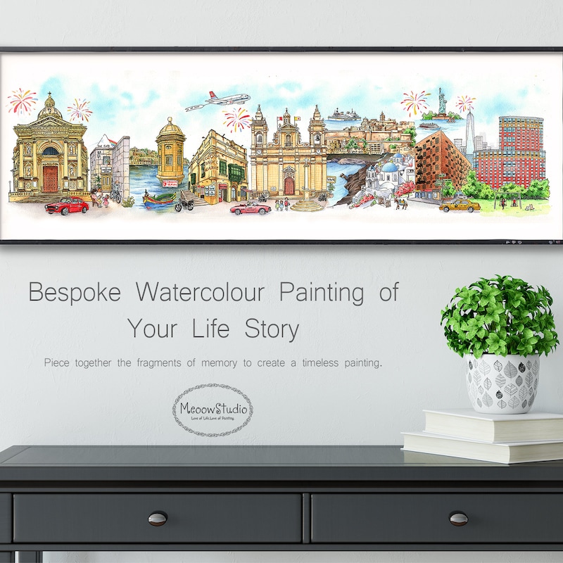 Our Wedding Story Art - Etsy UK