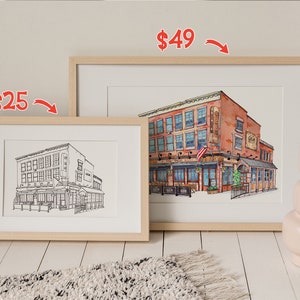 Custom Storefront Watercolor Illustrationbusiness - Etsy