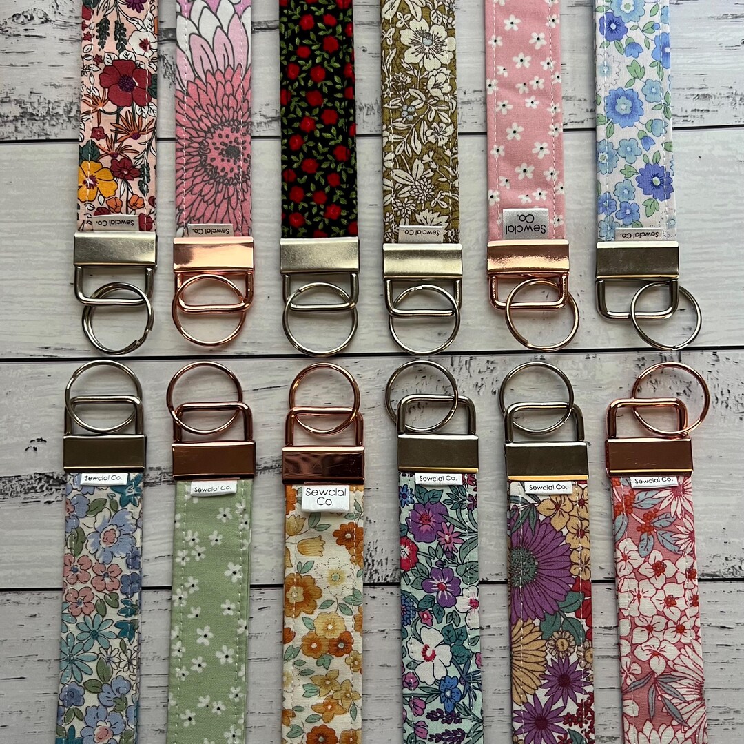 Floral Key Fob Wristlets - 17 Options - Etsy Australia
