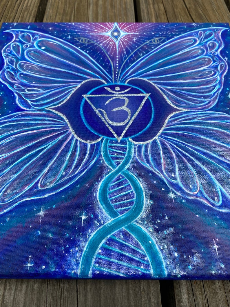 Ajna Chakra Painting Original Chakra Art, Third Eye Chakra, Iridescent ...