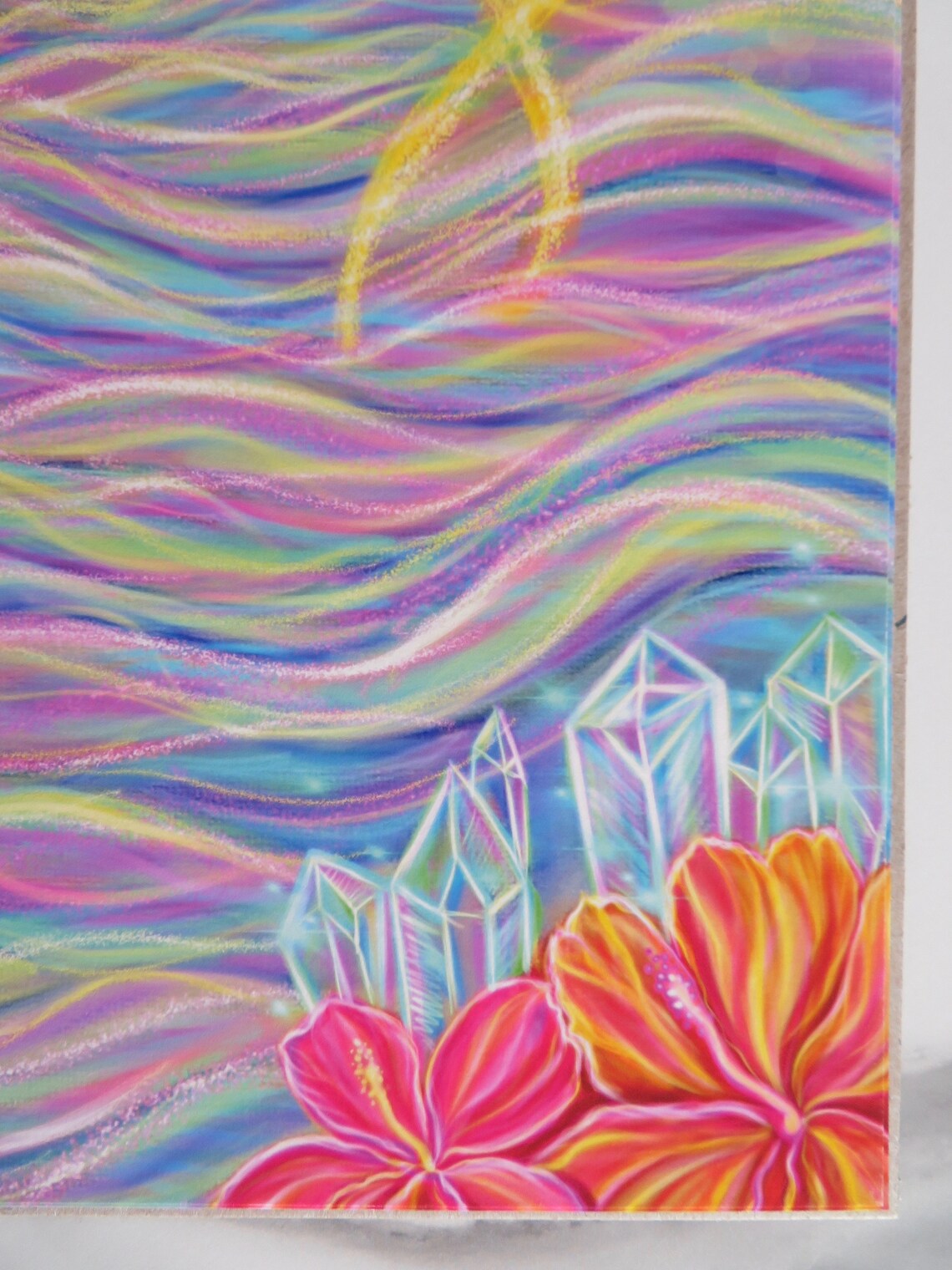 Golden Wavelengths Giclee Art Print Lemuria Dolphin Spiritual Art ...