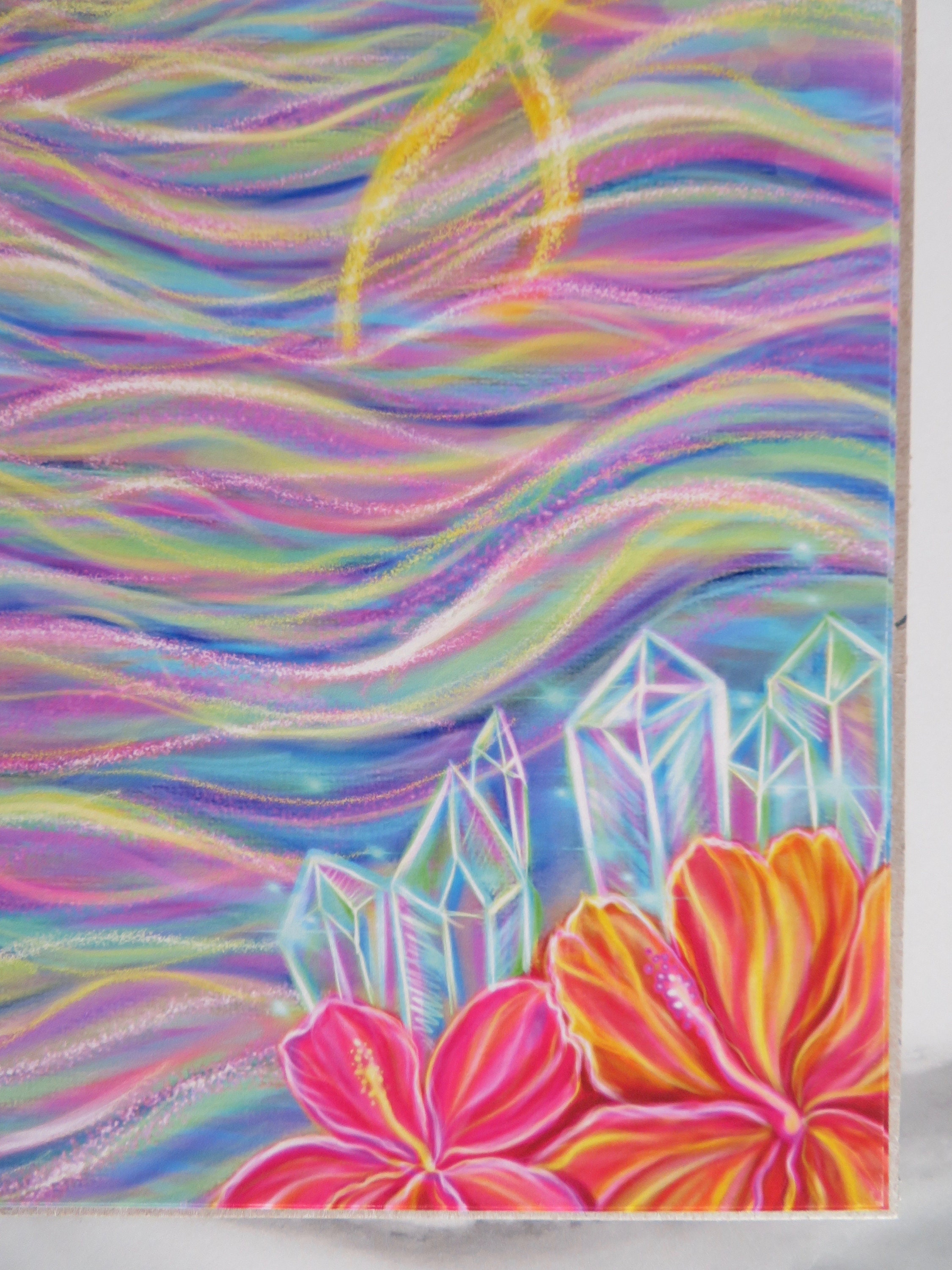 Golden Wavelengths Giclee Art Print Lemuria Dolphin Spiritual Art ...