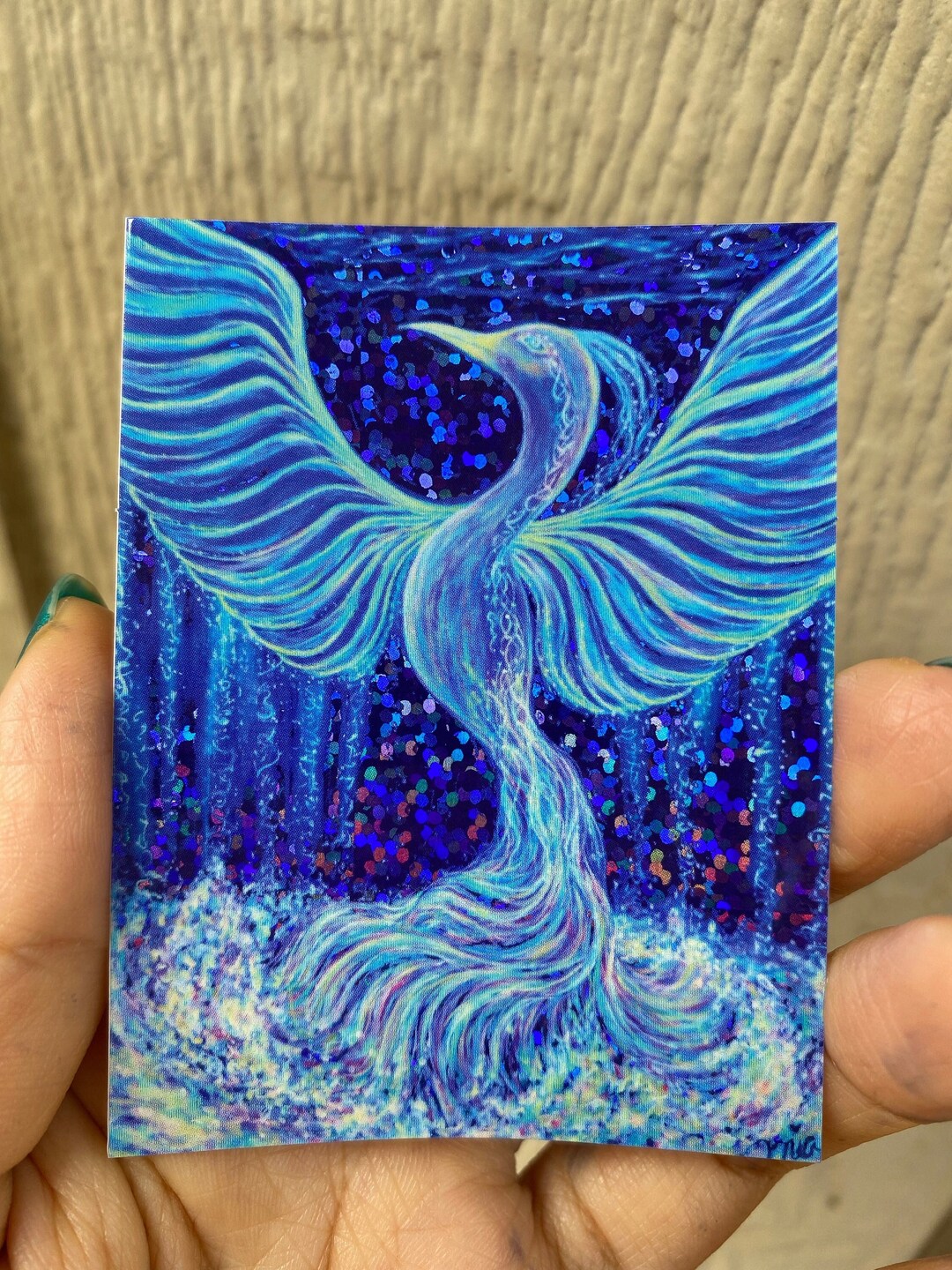 Resilience | Water Phoenix Sticker || Glitter Phoenix Sticker, Blue ...