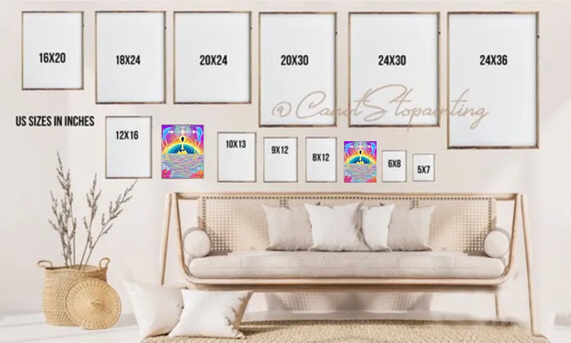 Golden Wavelengths Giclee Art Print Lemuria Dolphin Spiritual Art ...