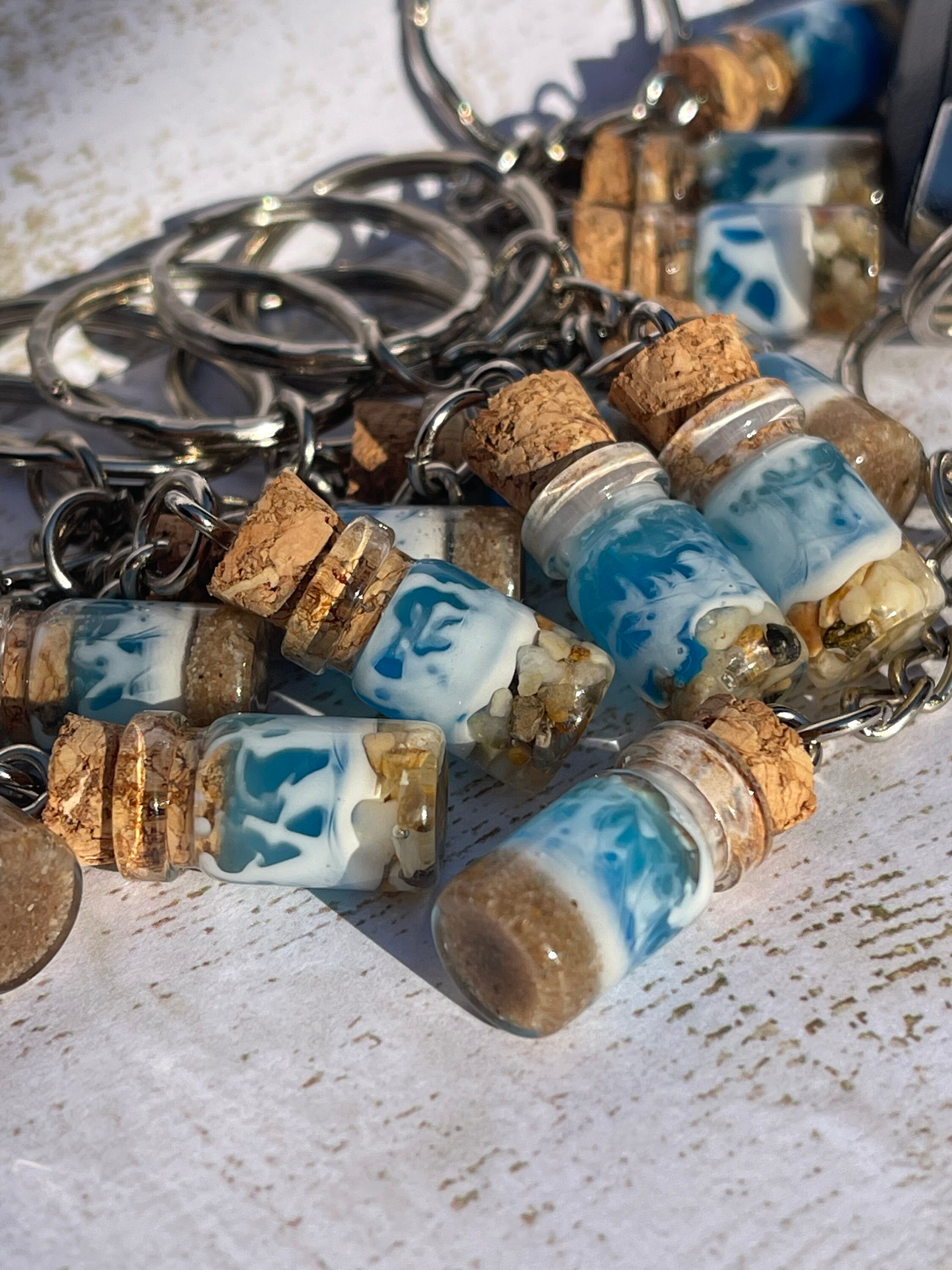Beach in a Bottle Keyring Beach Keychain Ocean Spell Jar - Etsy UK