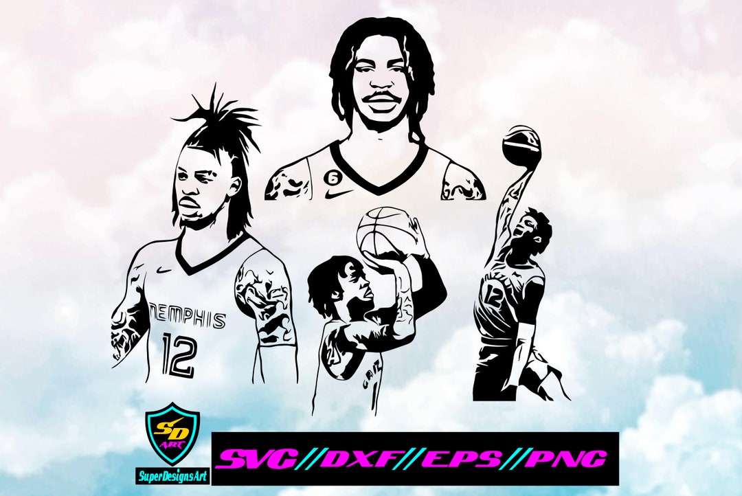 Ja Morant Svg Dxf Eps Png Vector Cut File Clip Art Cricut Silhouette Cnc Plotter
