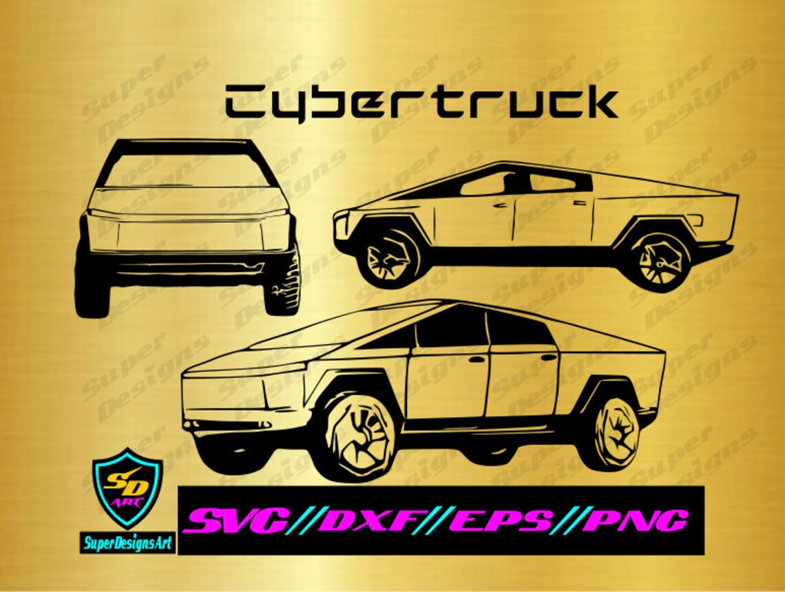 Inspired Cybertrck Tesl Svg Elon Musk Cybertrck - Etsy