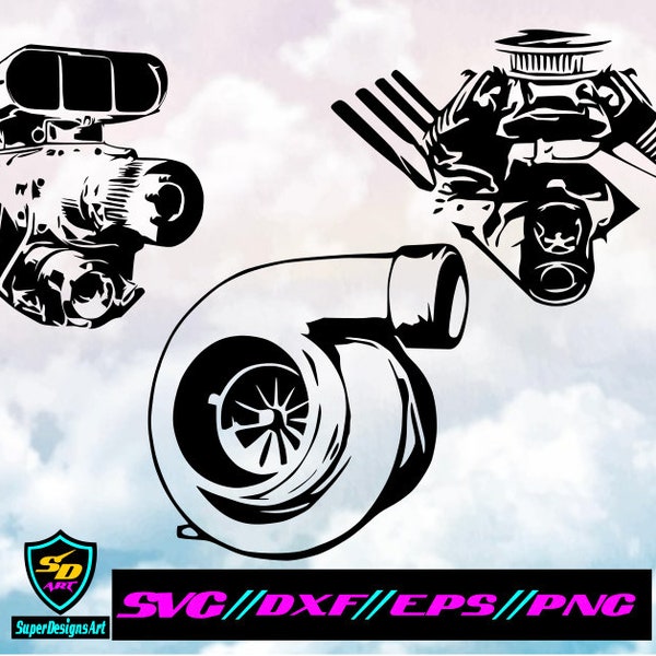 Supercharger Engine Svg - Etsy