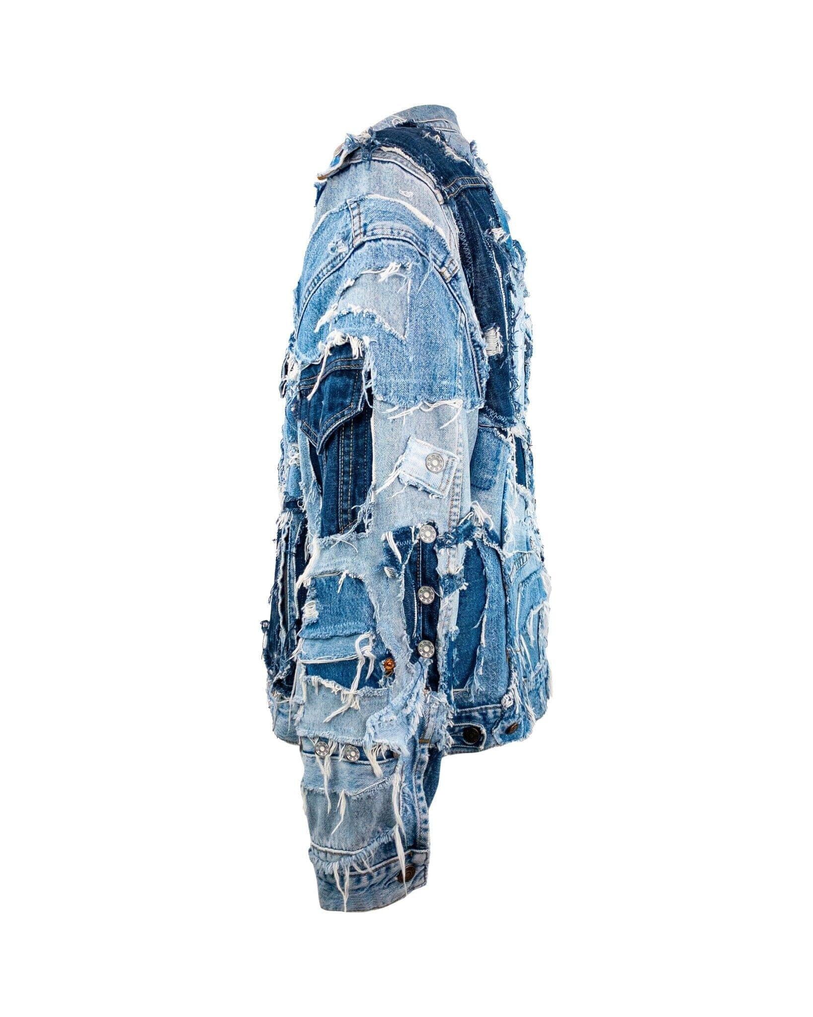 Patchwork Jacket Jeans Upcycling Denim Sustainable - Etsy