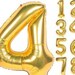 Big Gold Number Balloon 27 Inch Foil Birthday Party Balloons | Etsy