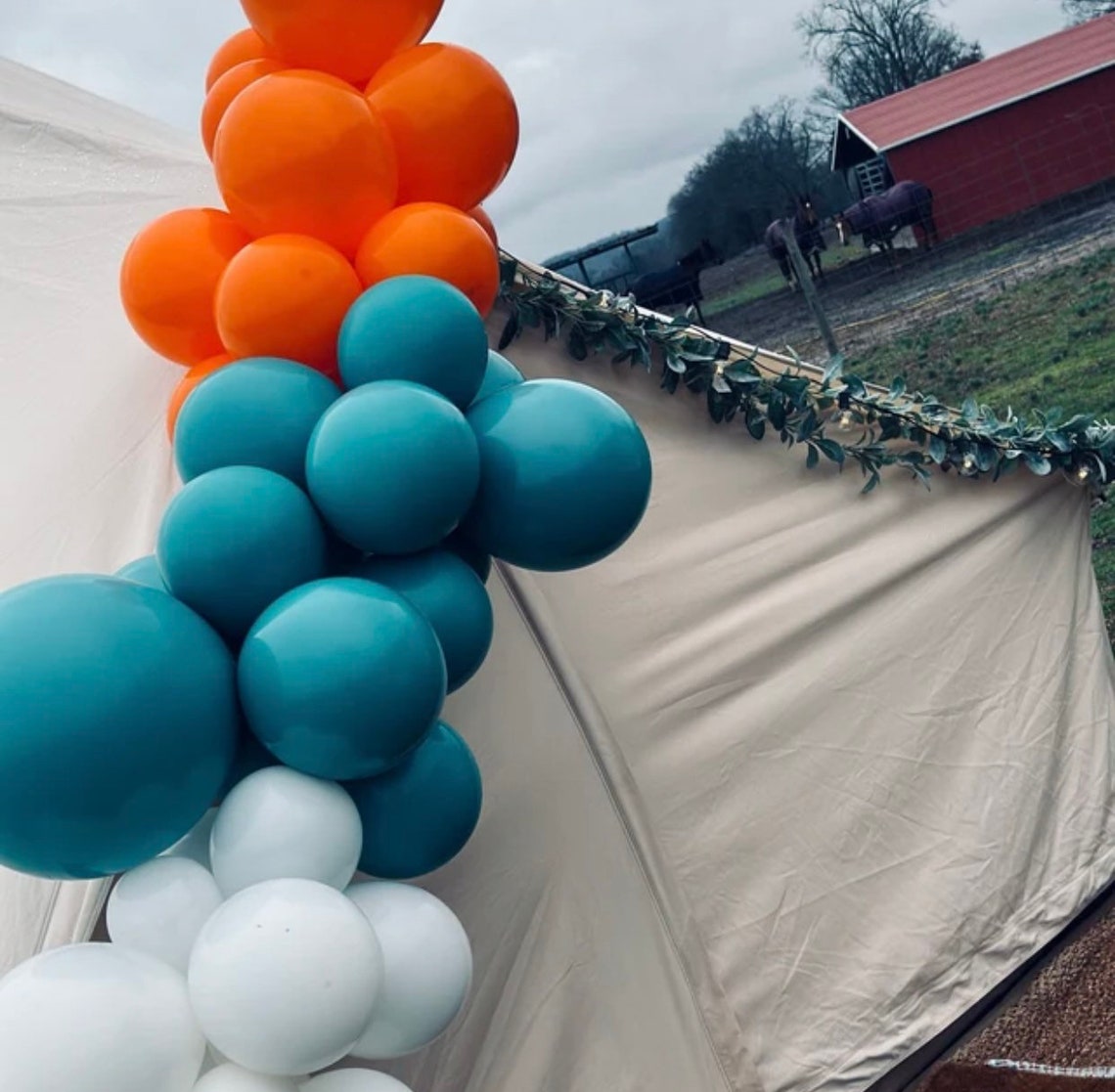 Orange and Turquoise Balloon Garland Arch Kit Turquoise - Etsy