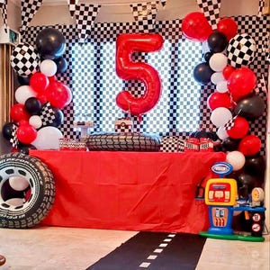 Race Car Balloon Garland Arch Kit Race Car Balloons Cars Arch Kit Speed ...