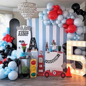 Race Car Balloon Garland Arch Kit Race Car Balloons Cars Arch Kit Speed ...