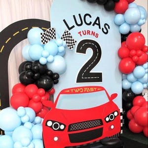 Race Car Balloon Garland Arch Kit Race Car Balloons Cars Arch Kit Speed ...