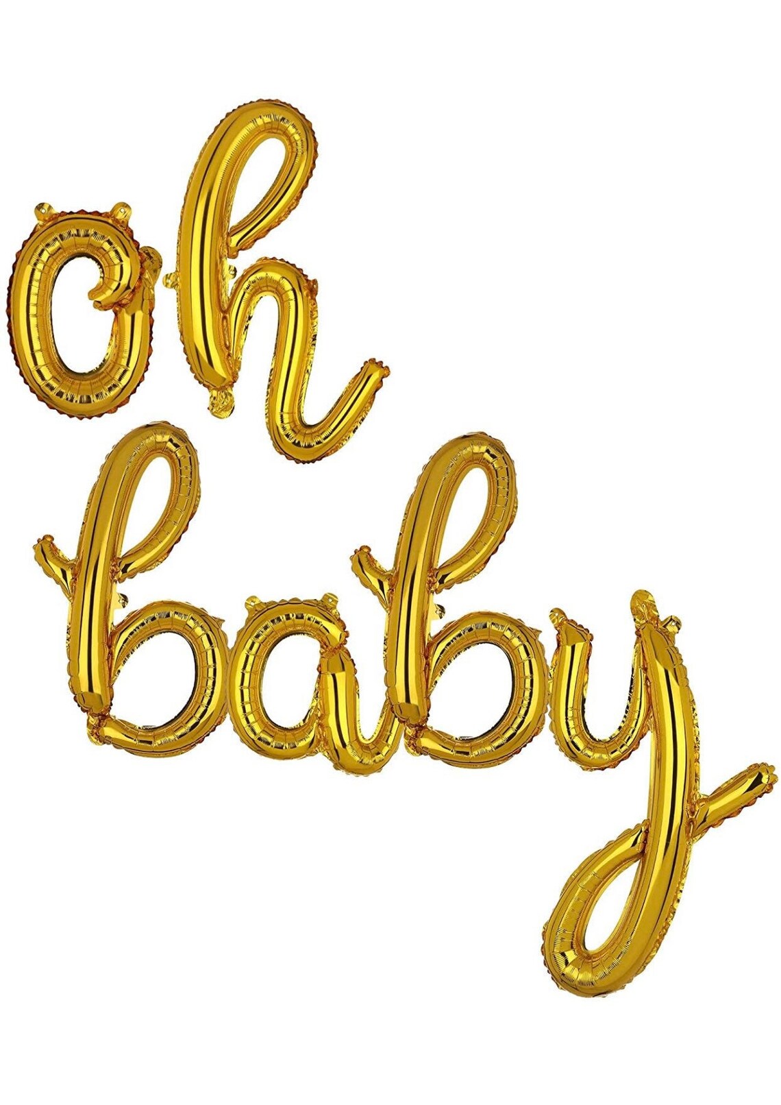 Oh Baby Script Cursive Balloon Banner Foil Balloon Letters | Etsy