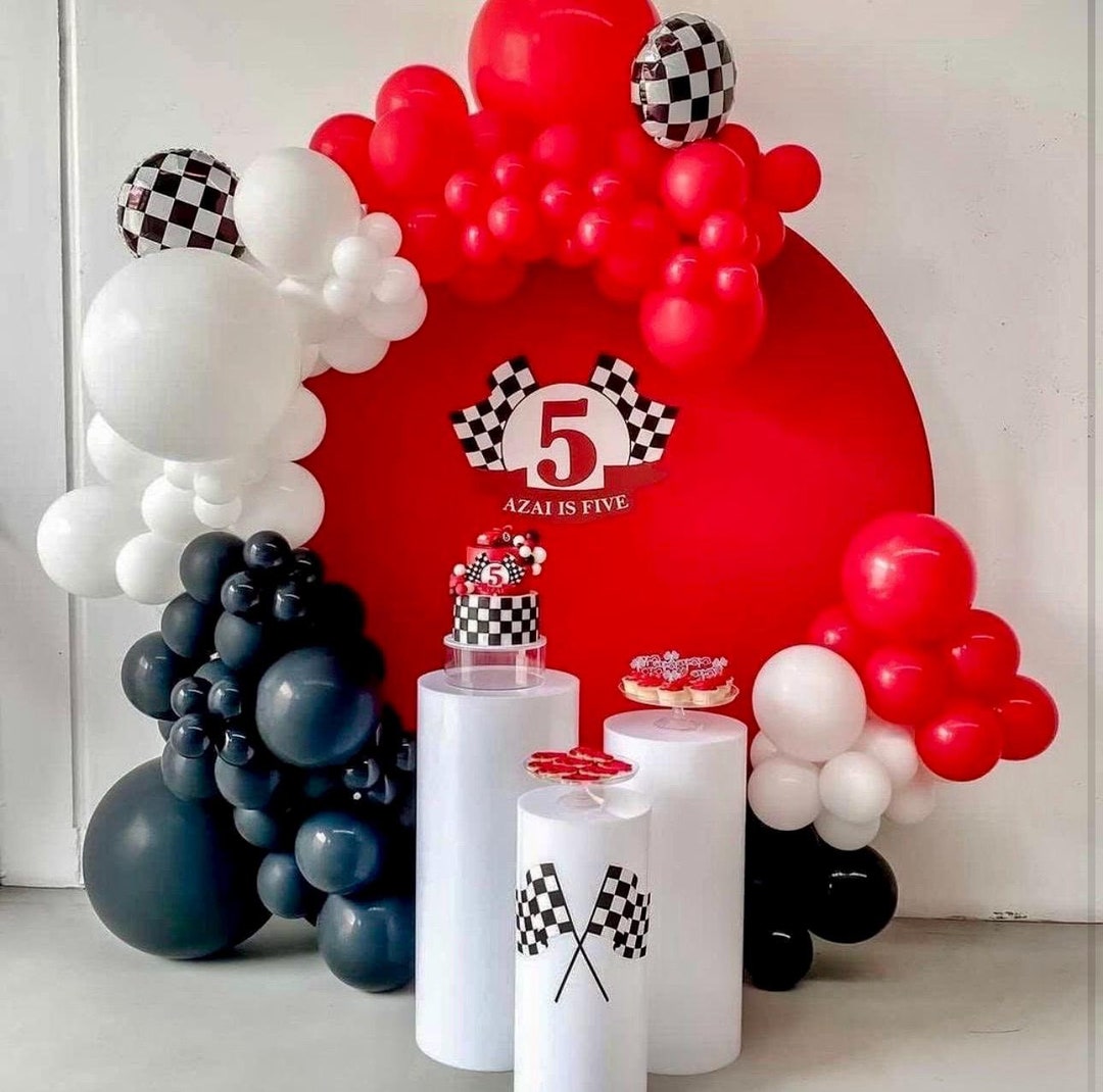 Race Car Balloon Garland Arch Kit Race Car Balloons Cars Arch Kit Speed ...