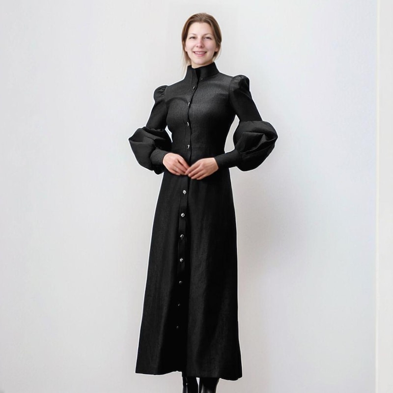 Womens High Collar Dresses - Etsy