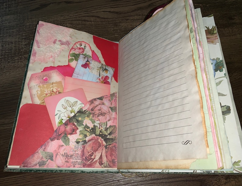 Flower Junk Journal Botanical Journal Handmade Floral | Etsy