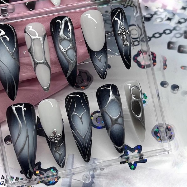 Y2k Nails Short - Etsy