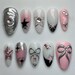 Pink Freestyle 3D Gel Nails: Trendy Press on Nails With - Etsy