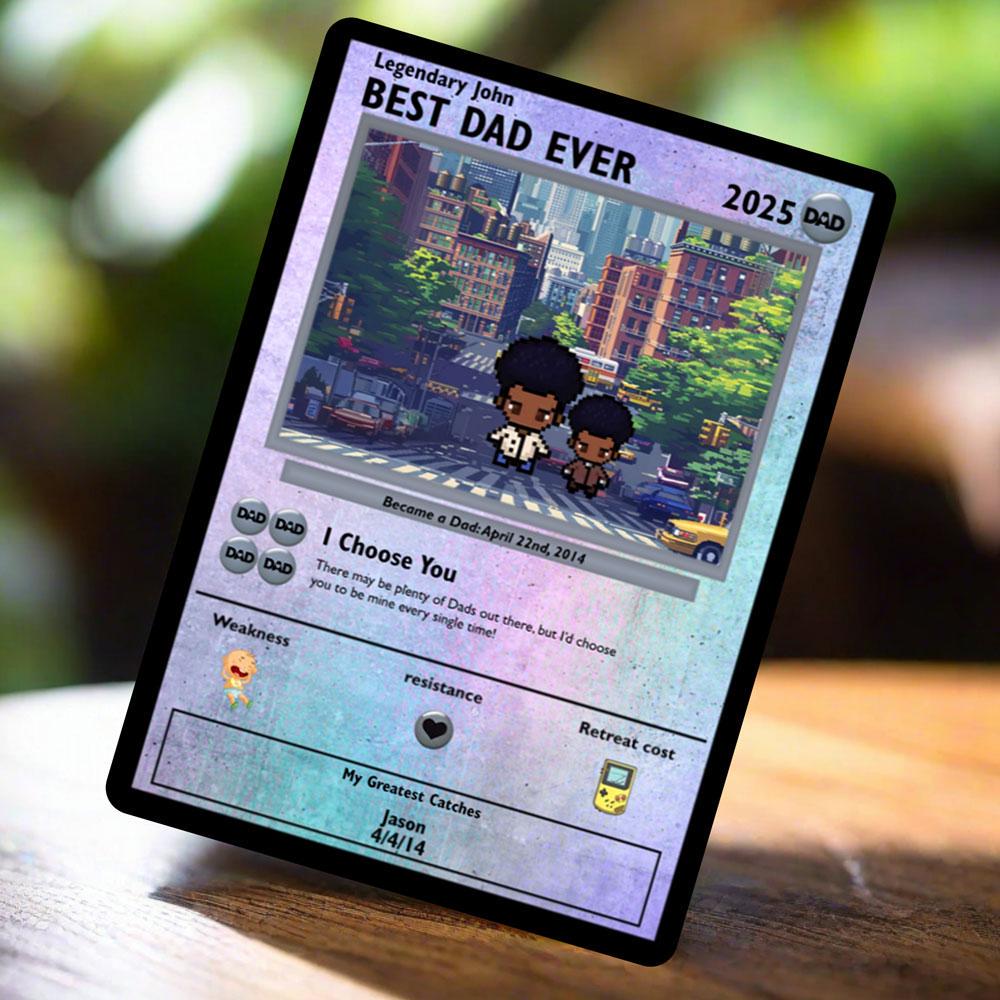 Personalized Poke Father's Day Card - Custom Gift for Dad ...