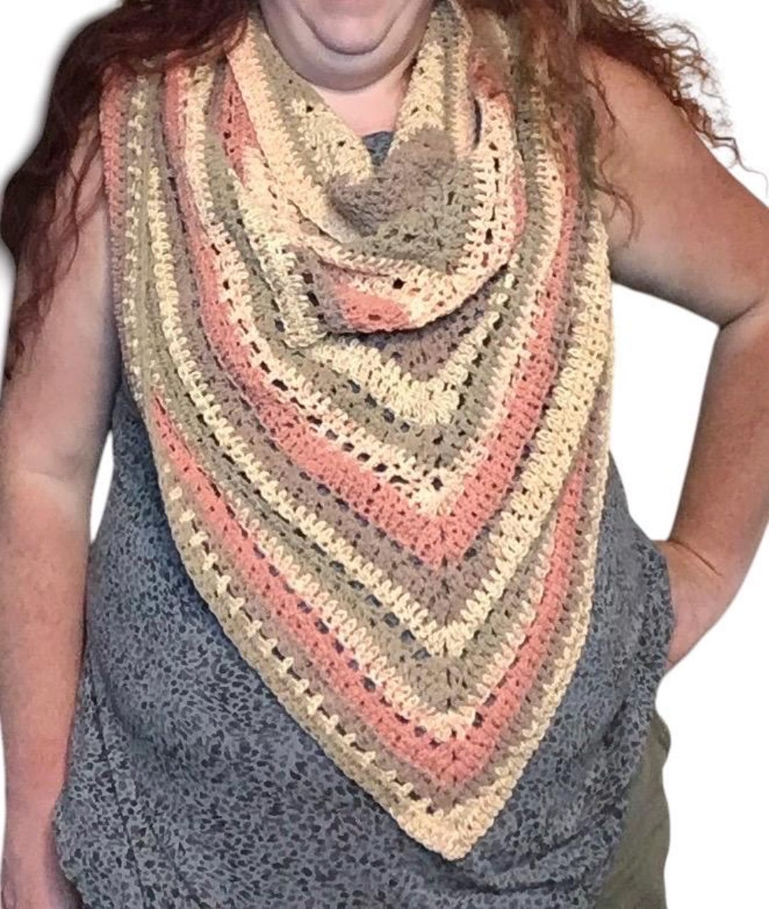 Neapolitan Crochet Hooded Scarf: Lightweight Cotton Summer Shawl - Etsy