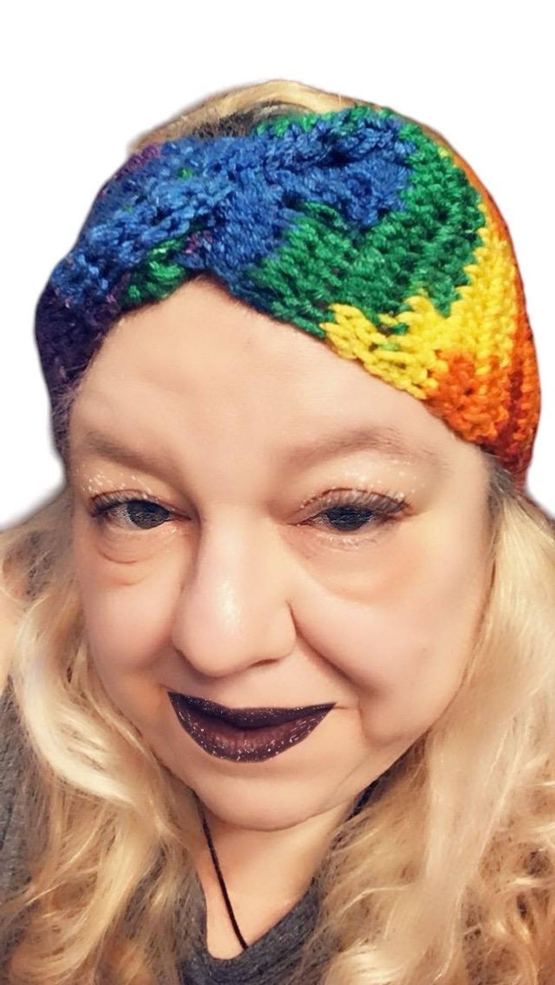 Hand-crocheted Rainbow Pride Twisted Headband, Colorful LGBTQ+ Pride ...