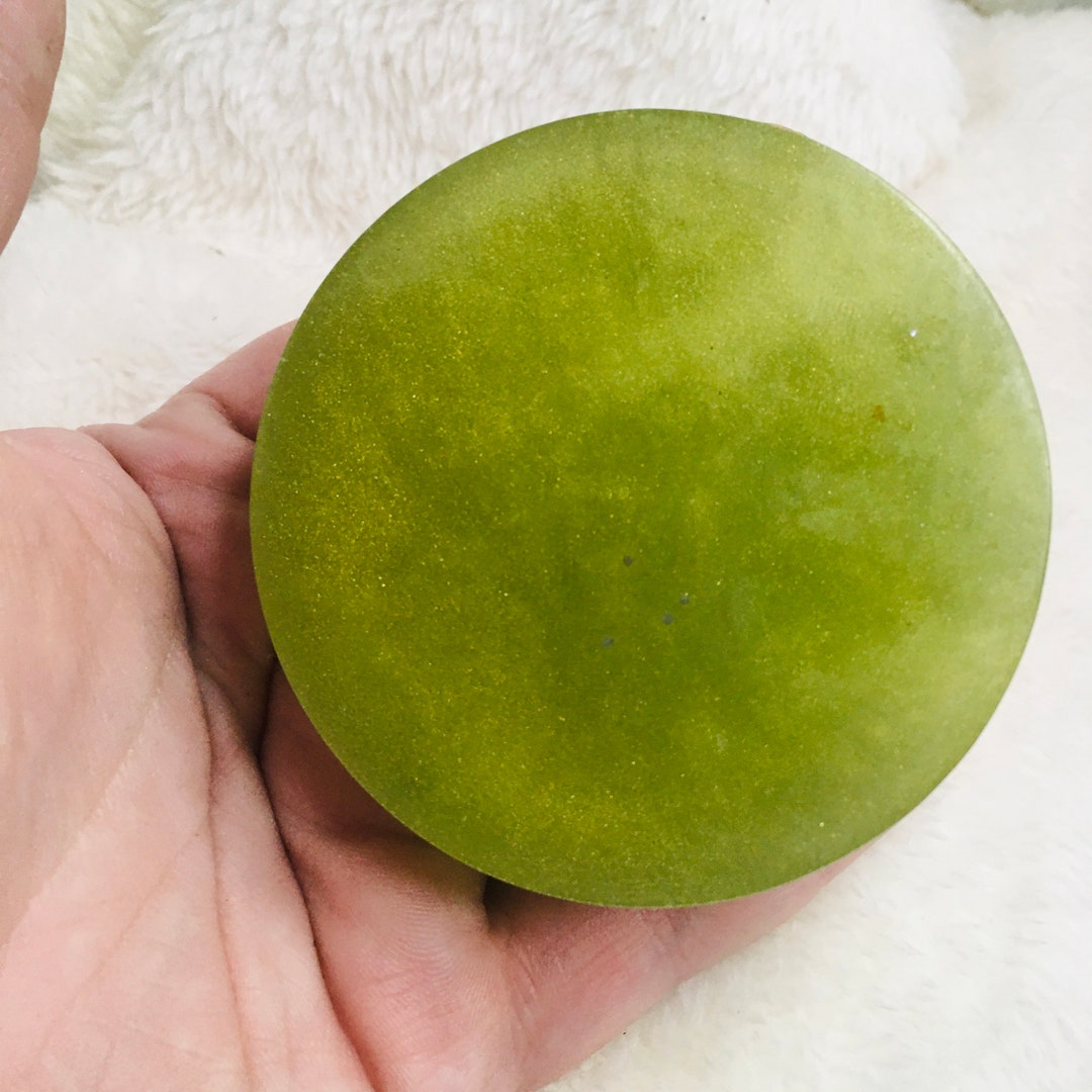 Handmade Round Soap Bar, Basil Sage Mint Scent, Men's and Women's Soap ...