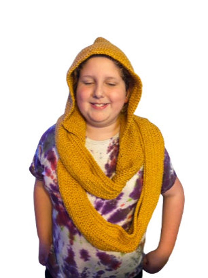Handmade Crochet Hooded Scarf: Gold Elf, Cosplay Wear - Etsy