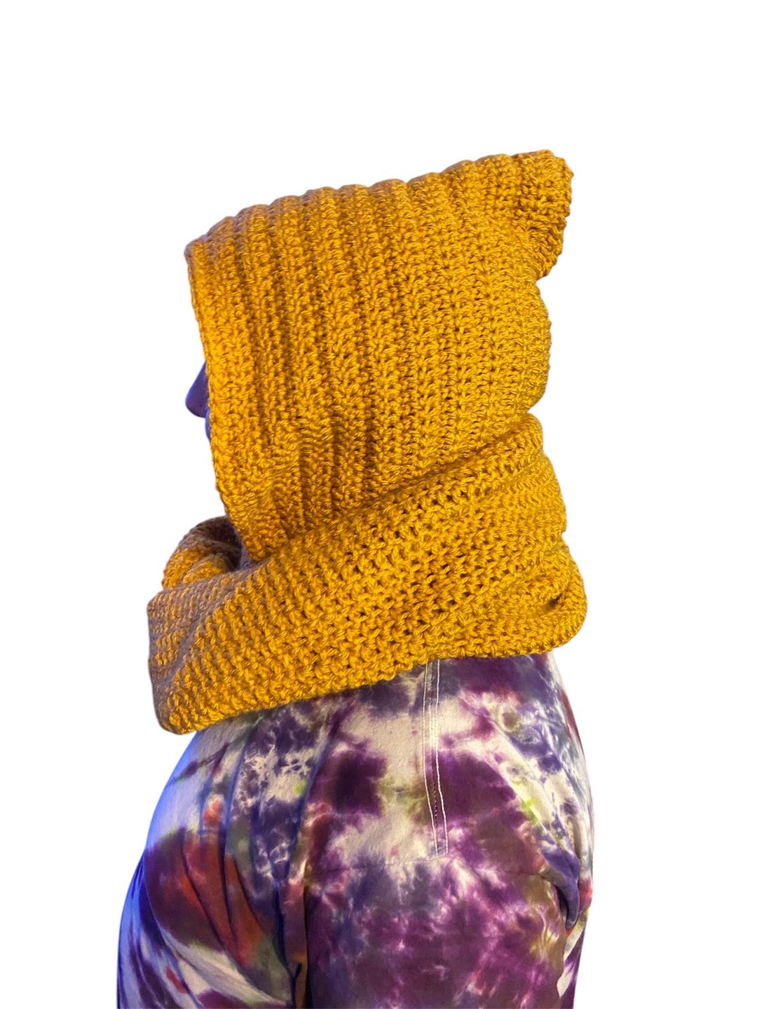 Handmade Crochet Hooded Scarf: Gold Elf, Cosplay Wear - Etsy