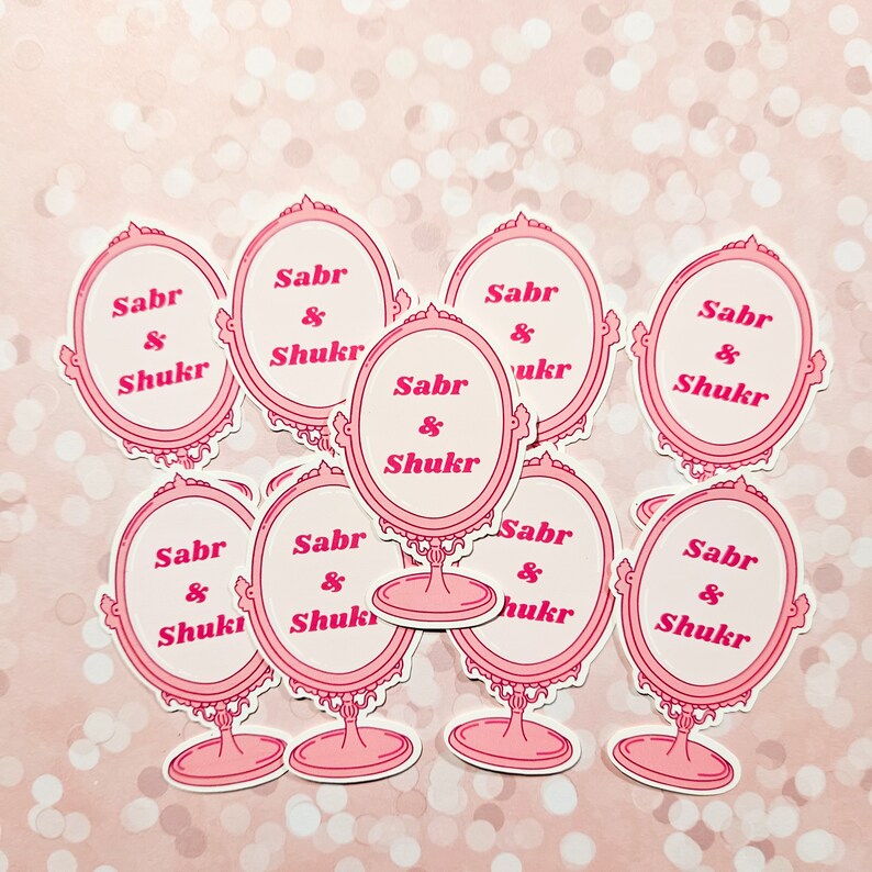 Sabr & Shukr Cute Pink Matte Weatherproof Sticker Patience - Etsy