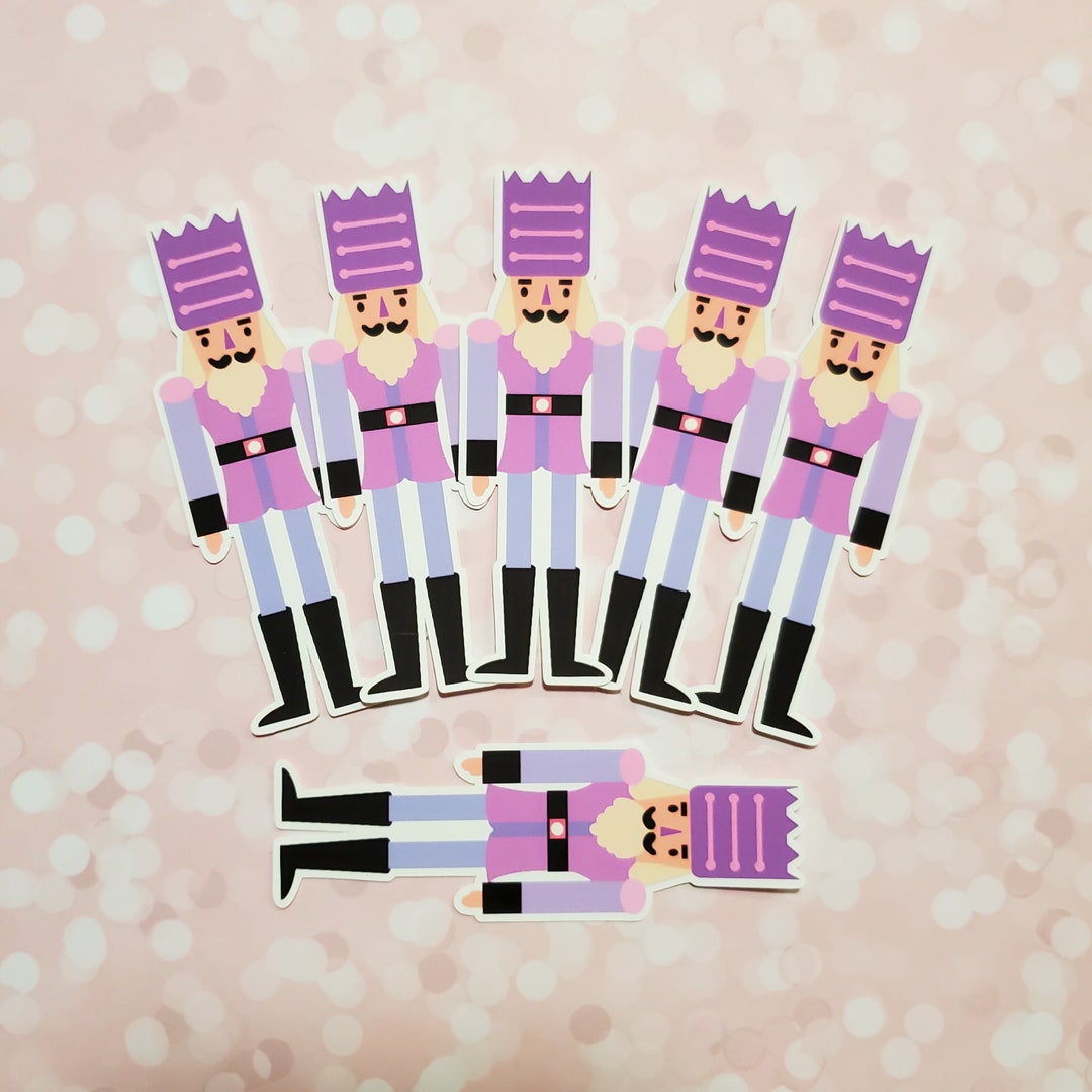Pink Nutcracker Sticker | Christmas Sticker| Pink Weatherproof Winter ...