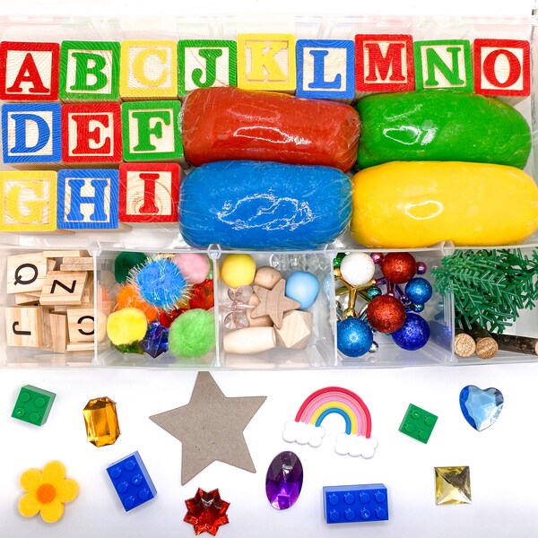 Alphabet Playdough Kit - Etsy
