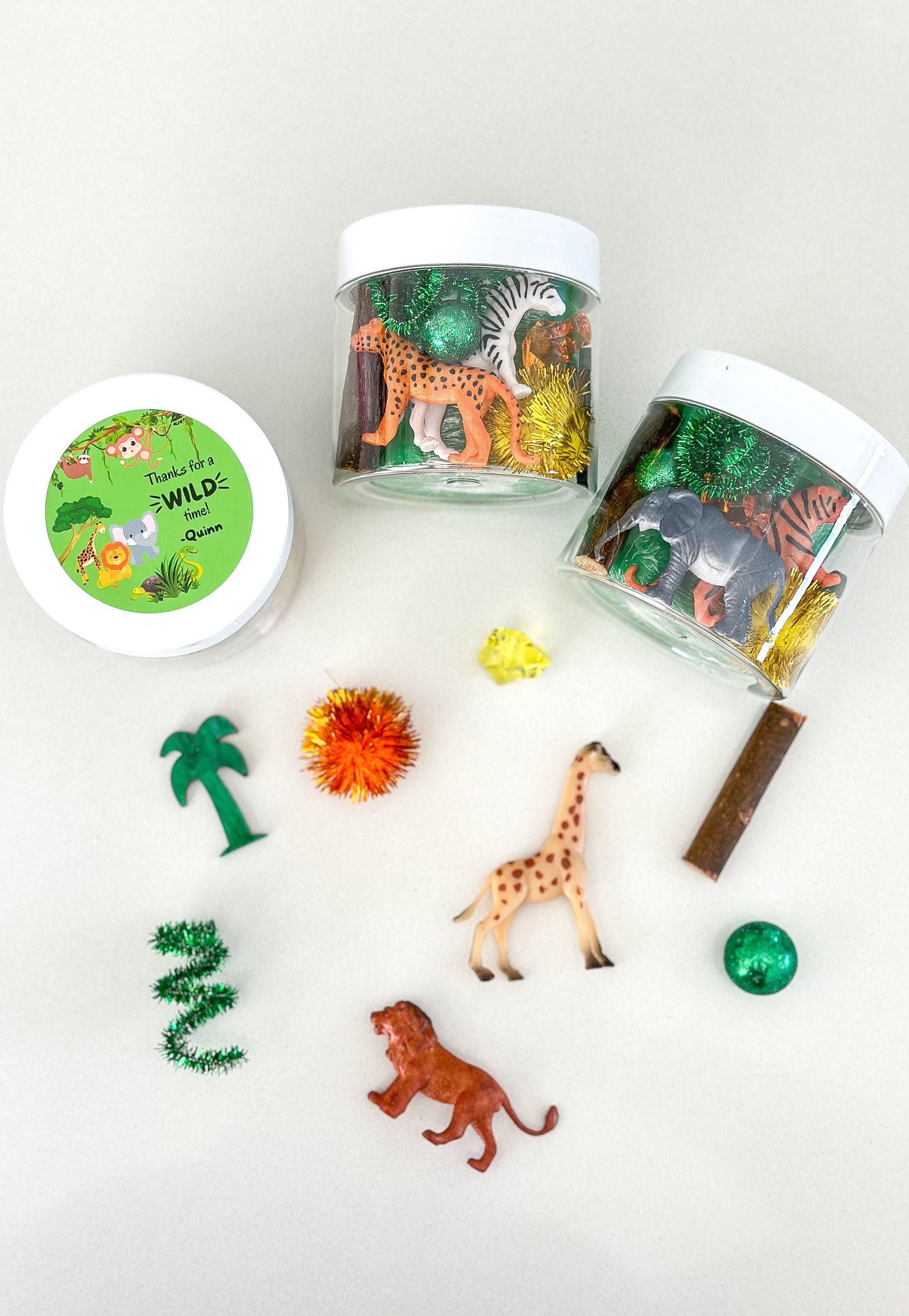 Animal Party Favor Play Dough Custom Zoo Themed Favor Wild Animal ...