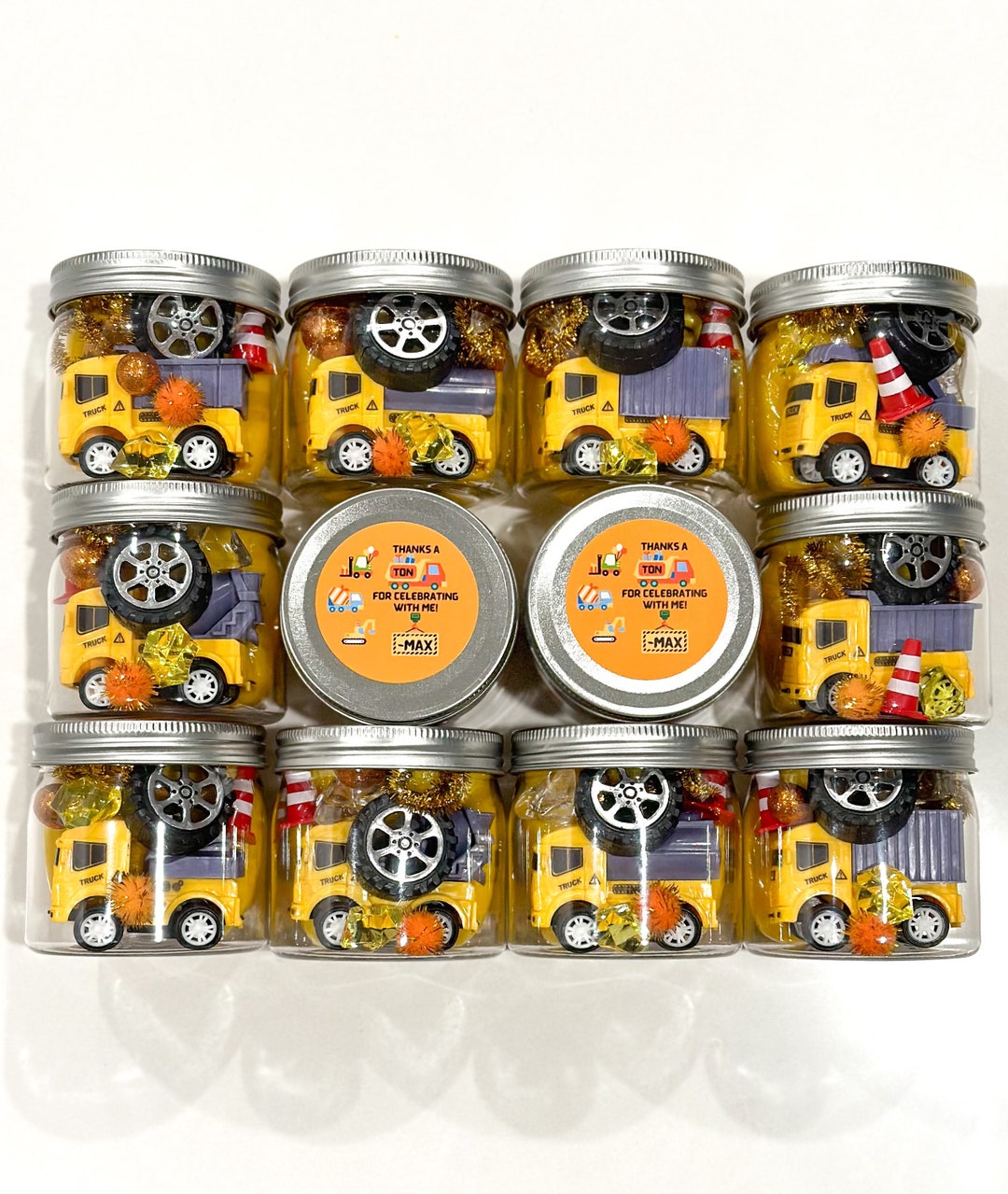 Construction Party Favor Construction Theme Play Dough Custom Birthday ...