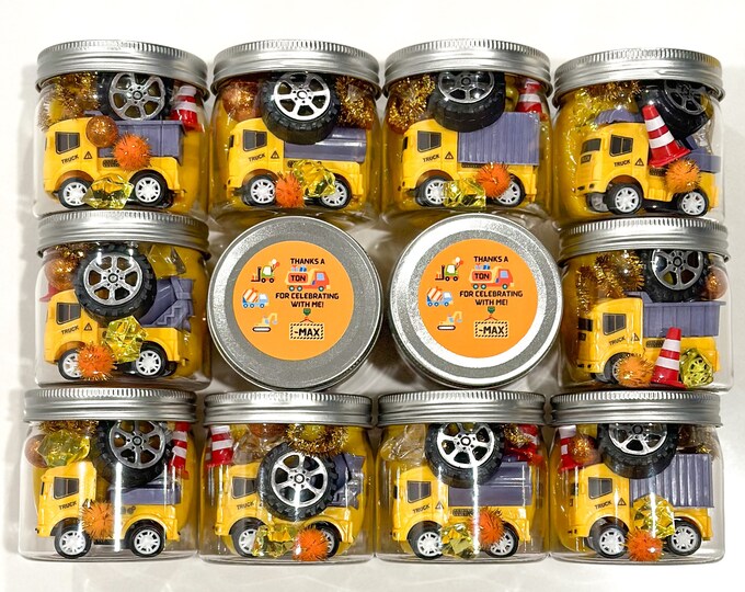 Construction Party Favor Construction Theme Play Dough Custom Birthday ...