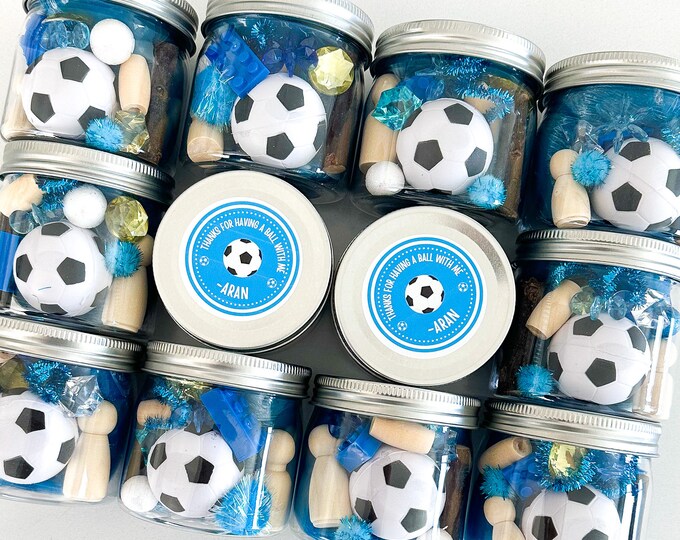 Soccer Party Favor Playdoh Soccer Birthday Party Soccer Themed Party ...