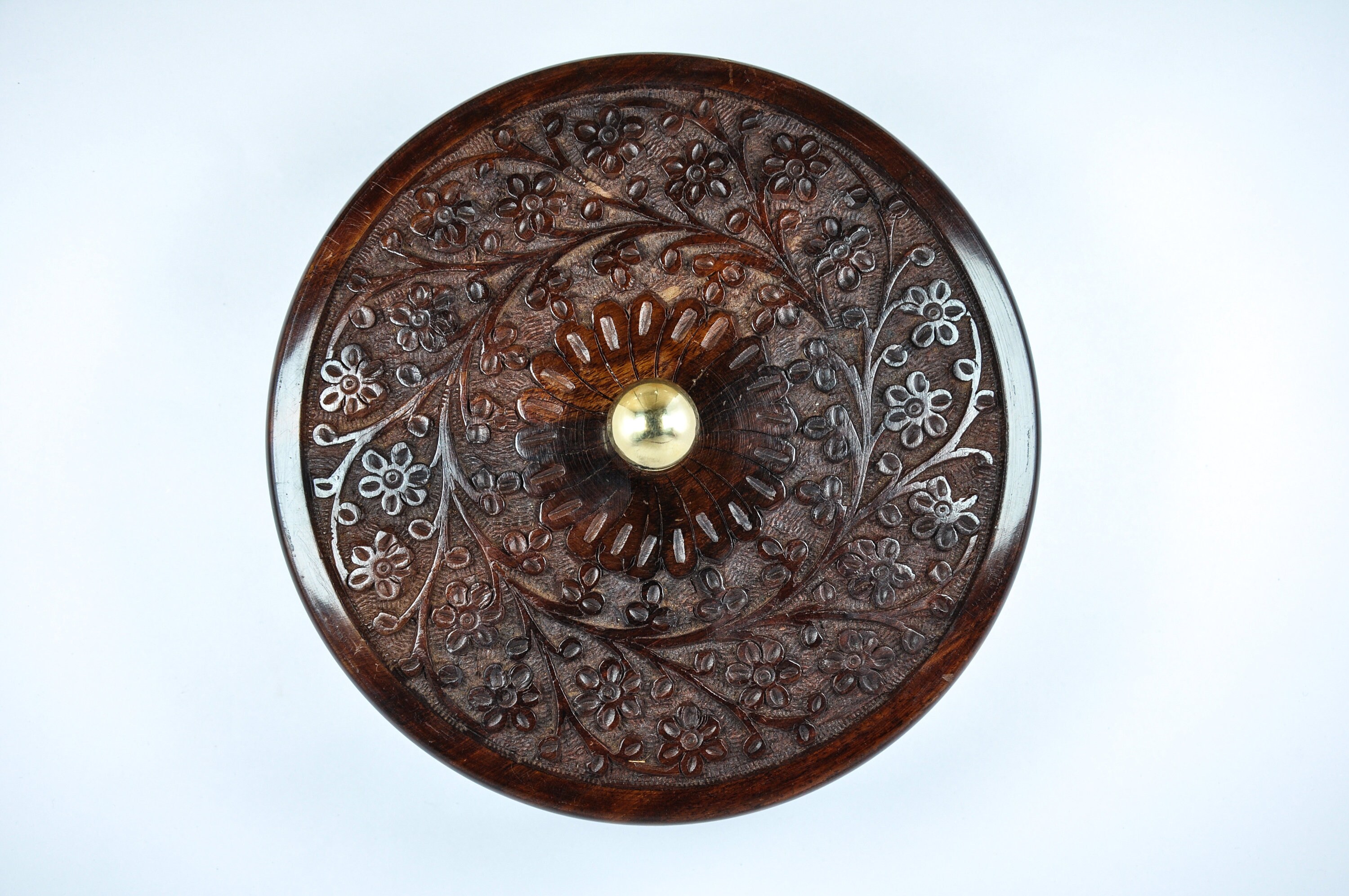 Chapati Roti Tortilla Bread Box: Hand-carving Chapati Dabba With Brass ...