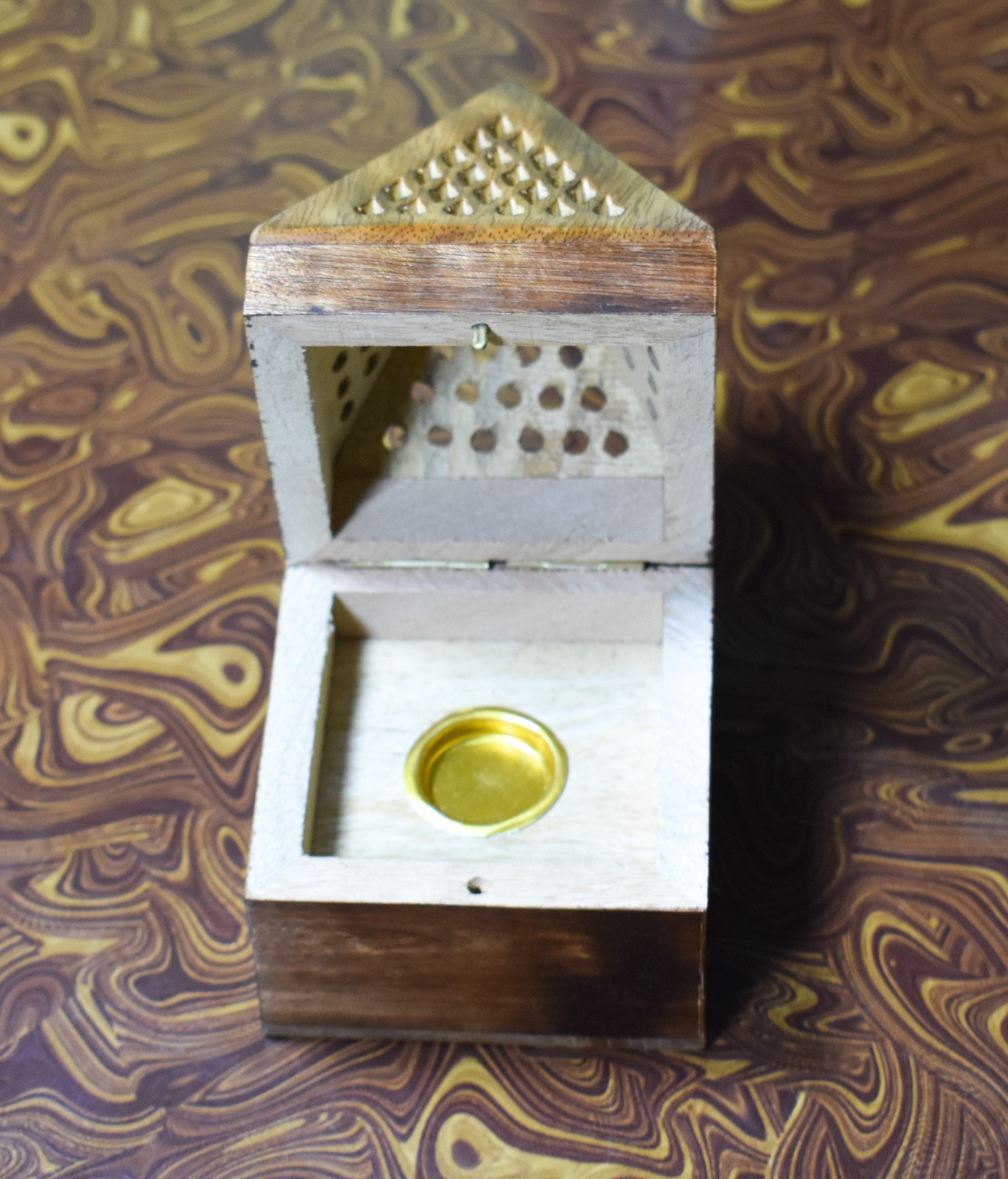 Handmade Wooden Pyramid Incense Burner Box: Home Decor - Etsy