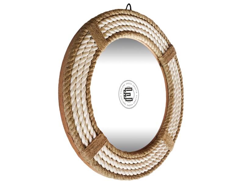 Nautical Coastal Rope Round Mirror Coastal Farmhouse Wall Decor for ...